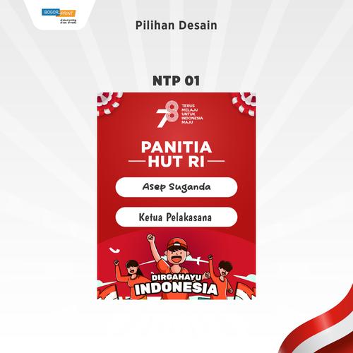 Jual NAME TAG PANITIA ACARA HUT RI Agustusan_GRATIS TEMPLATE DESAIN ...