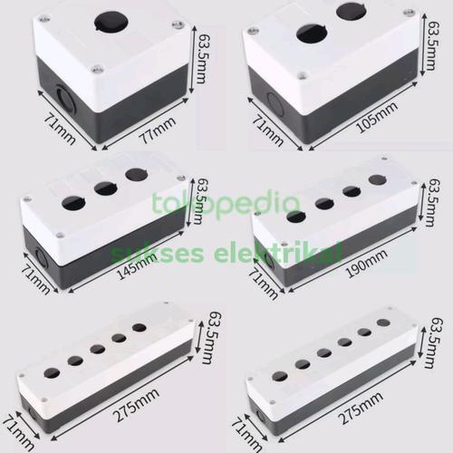 Jual Control Box push button lubang 22mm 1x/2x/3x/4x/5x/6x Box push ...