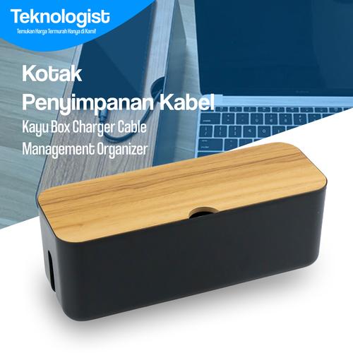 Jual Kotak Penyimpanan Kabel Kayu Box Charger Cable Management ...