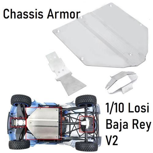 Jual Losi Baja Rey V2 Chassis Armor Protector Metal Skid Plate 1/10 Rc ...