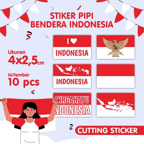 Jual Sticker Pipi Merah Putih -Tempelan Pipi Bendera - indonesia 17 ...