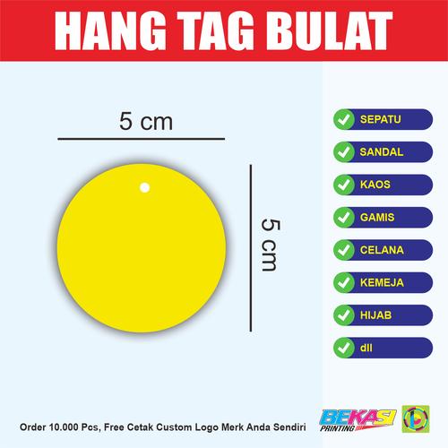 Jual Aksesories Hang Tag Polos Kuning Yellow Ukuran Diameter 5 CM ...