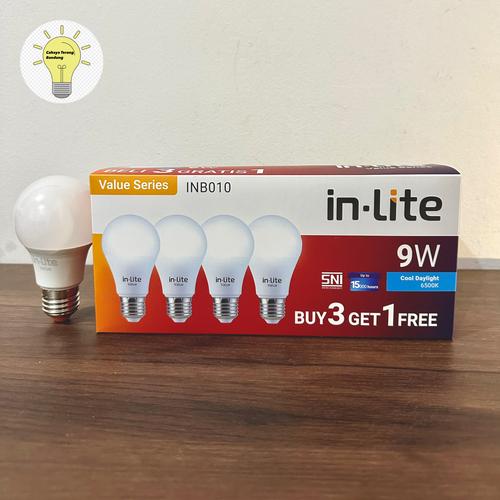 Jual PAKET SUPER MURAH BELI 3 GRATIS 1 LAMPU LED INLITE VALUE 9W ...