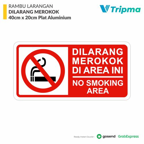 Jual Rambu Dilarang Merokok / No Smoking Area 20cm x 40cm - Kota ...