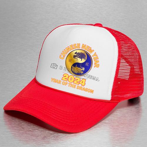 Jual Topi Jaring Jala Hat Trucker Imlek 2024 Gong Ci Fa Cai Tahun Naga ...