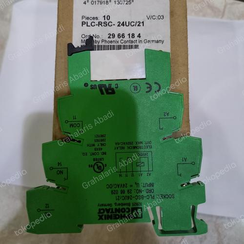 Jual slim relay 24V AC/DC PLC-RSC-24UC/21phoenix contact 2966184.1CO 6A ...