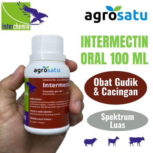Jual Intermectin Oral 100 ml Obat Gudik Cacing Kutu Kambing Sapi Kucing ...