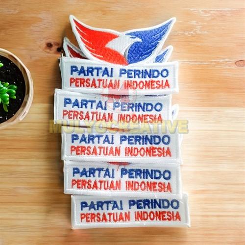 Jual Partai PERINDO Emblem Patch Bordir Logo Baru Perindo - Kab ...