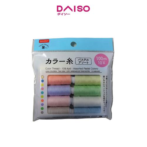 Jual Daiso Color Thread -100m - 10 pcs. - Assorted Pastel Colors ...