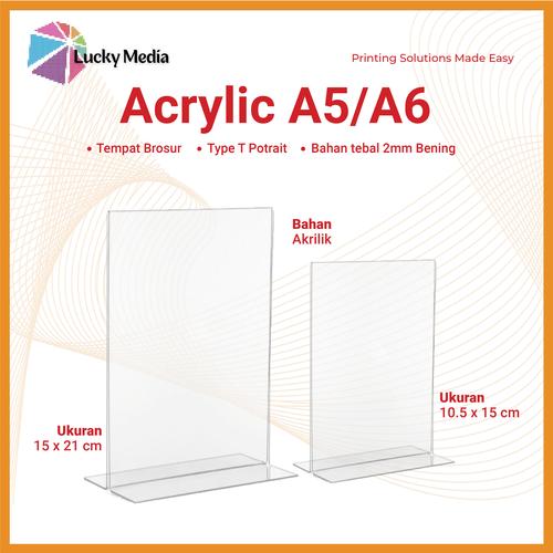 Jual Akrilik QRIS A5 A6 (Acrylic Only) Menu Nomor Meja Display Tent Card - A5, L (1 Sisi) - Kota ...