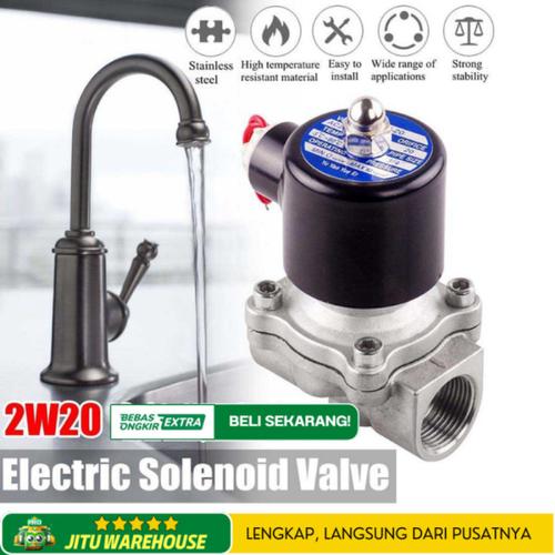 Jual Kran air Otomatis Valve Electric Water 220V 34 Inch Solenoid ...