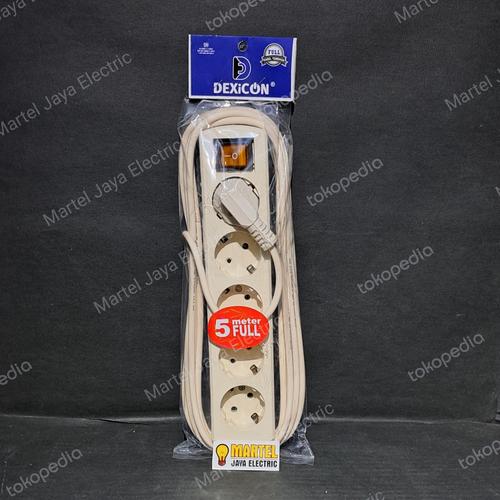Jual Kabel roll / kabel extension 5 lubang 5 meter DEXICON - Kab ...