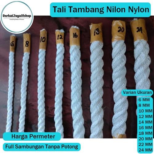 Jual Tali Tambang Nilon Besar Kecil Sedang Nylon 4mm Sampai 24mm tali nilon - 3mm - Kab ...