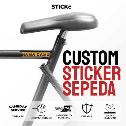 Jual Cutting Sticker Sepeda Decal Stiker Nama Kata Desain Logo Bebas ...