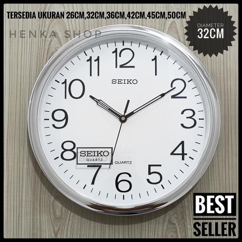 Jual Jam Dinding Seiko Mesin SKP ukuran 32cm - Detak standar - Jakarta ...