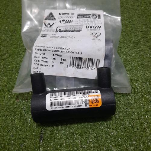 Jual fitting electrofusion coupler hdpe 20mm 1/2" fusamatic cbkha20 ...