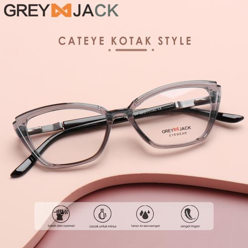 Promo Grey Jack Frame Kacamata CatEye Kotak TR90 Modern Fashion Wanita ...