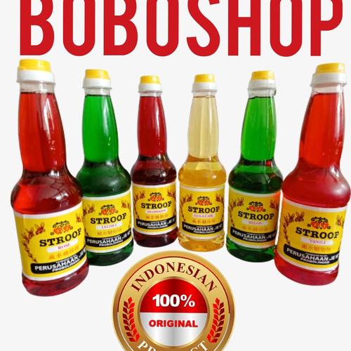 Jual SIRUP STROOP FRAMBOZEN IE IE PROBOLINGGO ISI 600 ML - Rose ...