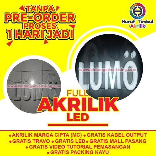 Jual HURUF TIMBUL AKRILIK LED STAINLESS NEONBOX NEONFLEX DI PASAR KEMIS ...