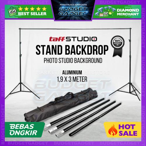 Jual TaffSTUDIO Stand Backdrop Tiang Stand Background LIVE Foto Studio ...