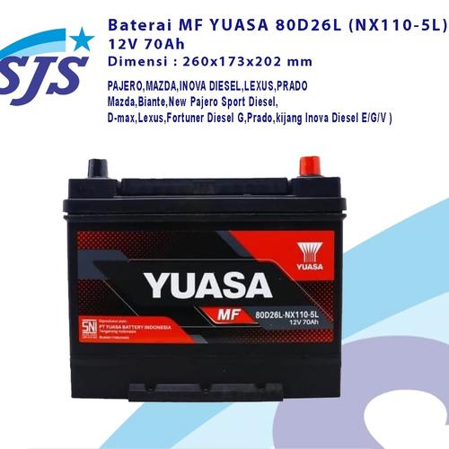 Jual Aki Yuasa MF 80D26L / Nx110-5L 12v 70ah - Kota Surabaya - SJScv ...