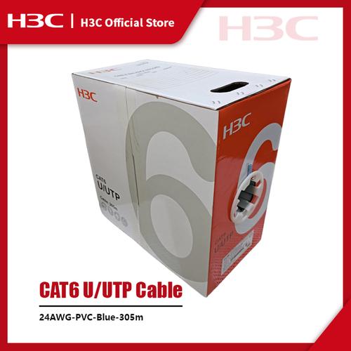 Promo H3C GC-CC06UU24VBL305 CAT6 U/UTP Cable 24AWG-PVC-Blue-305m Cicil ...