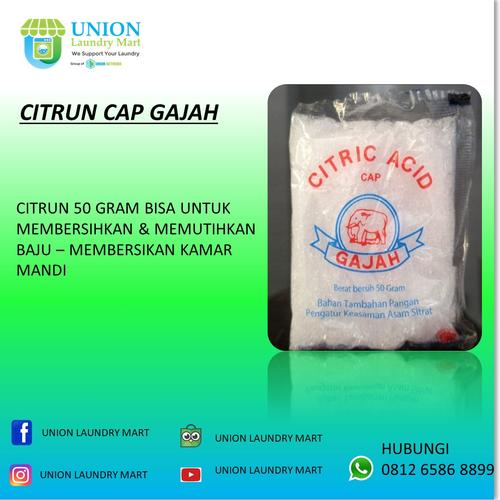 Jual CITRUN CAP GAJAH 50 GRAM /CITRIC ACID/ASAM SITRAT/PEMUTIH ...