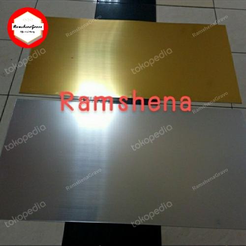 Jual gravoply silver & gold bahan grafir laser/60x120cm tebal 1.5mm ...