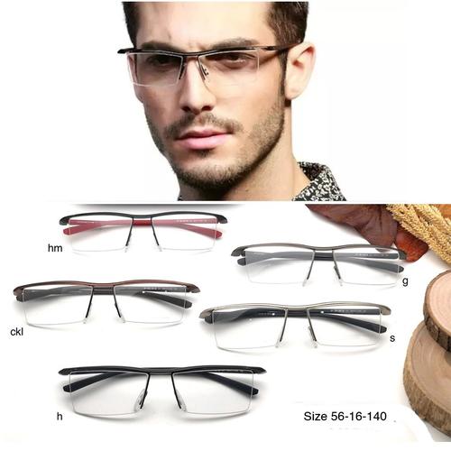 Jual Frame Kacamata Pria 8189 Sporty Senur Gantung Half P8189 - HITAM ...