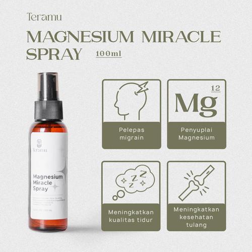 Jual Teramu Magnesium Miracle Spray 100ml Insomnia Tulang Sendi Nyeri ...