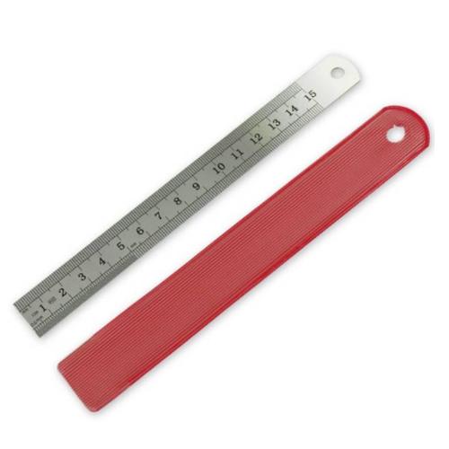 Jual Ruller Penggaris Besi Stainless 15cm Tebal Alat Ukur Belajar ...