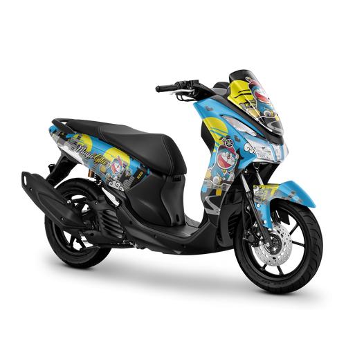 Jual Stiker Full body Decal Motor Yamaha Lexi 125 Doraemon Custom Nama ...