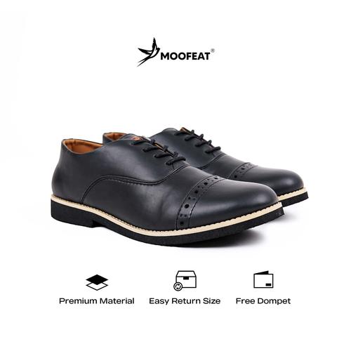 Promo MOOFEAT RIVER - SEPATU PRIA - PANTOFEL HITAM FORMAL KULIT ...