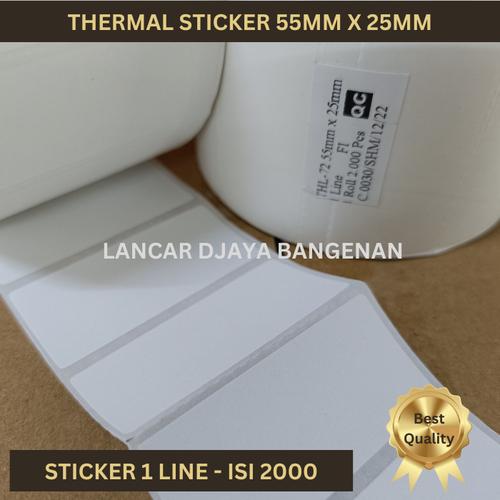 Jual ETIKET LABEL THERMAL 55x25 ISI 2000PCS STIKER BARCODE 55X25MM 55 X ...