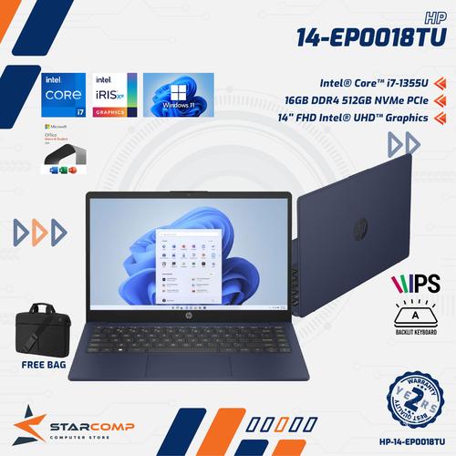 Jual HP Laptop 14-EP0018TU i7-1355U 16GB 512GB IrisXe 14" FHD IPS W11 ...