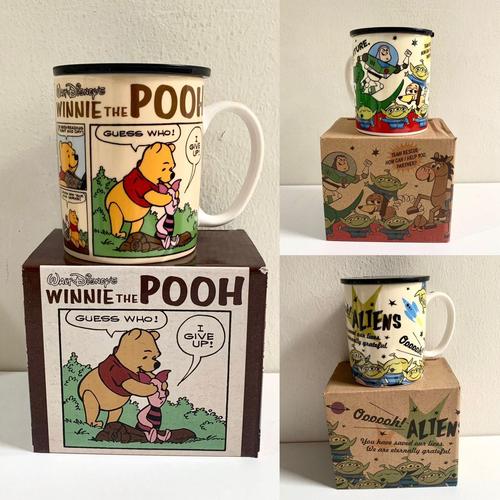 Promo Mug Keramik dengan Tutup Cangkir Gelas Disney Toy Story Pooh ...