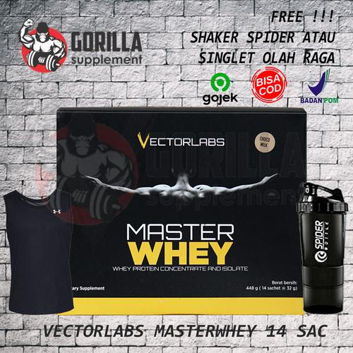 Jual vectorlabs Masterwhey 12 sachet Master Whey Protein Vector Labs ...