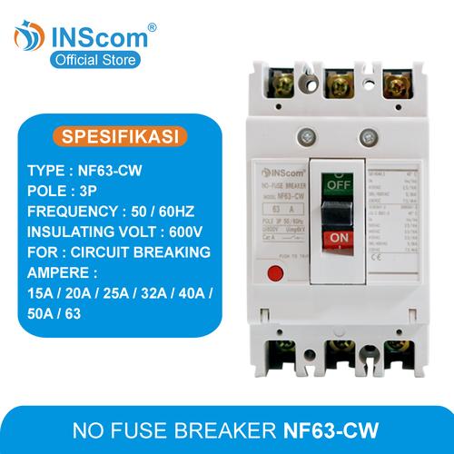 Jual NFB NO FUSE BREAKER NF-63CW 15A - 63A / MCCB NF 63CW 15A-63A - 15A ...