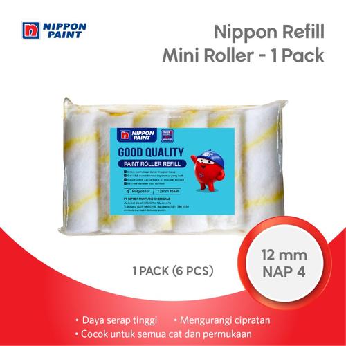 Jual NIPPON MINI ROLLER 4 INCH REFILL -12mmNAP/4"- FOR INTERIOR ...