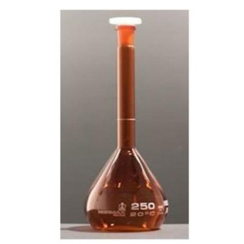 Jual VOLUMETRIC FLASK 100mL Class A with Plastik Stopper Amber NORMAX ...