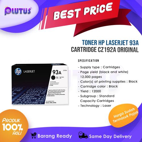 Jual Toner HP Laserjet 93A Cartridge CZ192A Original - Jakarta Pusat ...