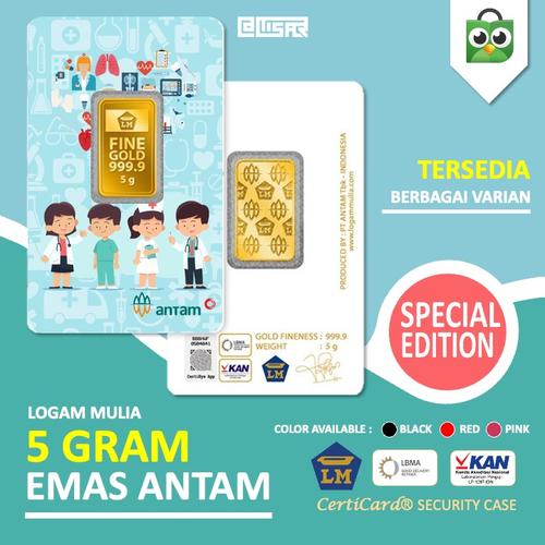 Jual LM Logam Mulia Emas Antam 5 gram gr Kado Gift Dokter Perawat Medis ...