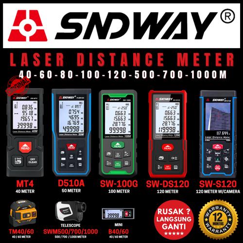 Promo SNDWAY Meteran Laser Digital Distance 40 50 60 80 100 120 150 ...