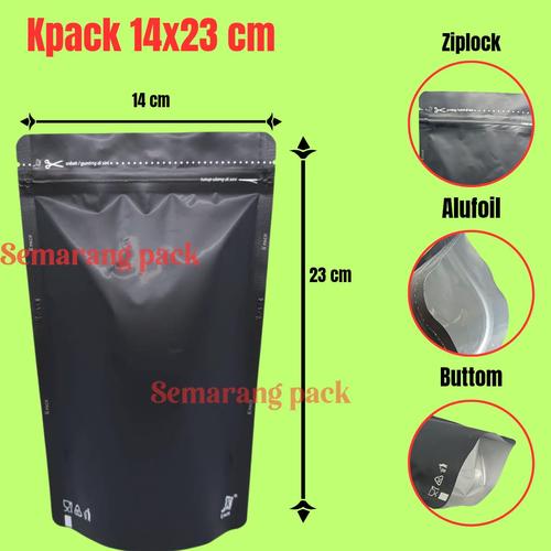 Jual kemasan standing pouch hitam 500z + zipper - Kota Semarang ...
