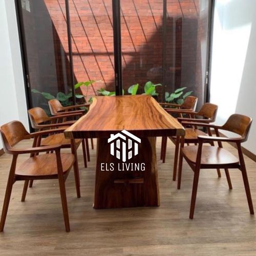 Jual SET MEJA MAKAN KAYU TREMBESI SOLID 2,5 METER 6 KURSI - Kab. Jepara - ELS LIVING | Tokopedia