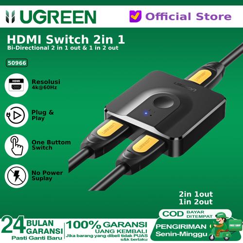 Jual UGREEN HDMI Switcher Splitter Bi Directional 2IN1- Out 4K - 80125 ...