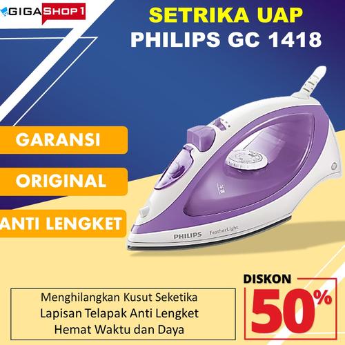 Jual Setrika Strika Uap Philips GC 1418 Philip Listrik Original Garansi ...
