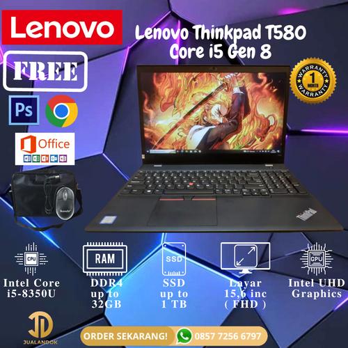 Promo Laptop Lenovo Thinkpad T580 Core i5 Gen 8 - RAM 32GB - SSD 1 TB ...
