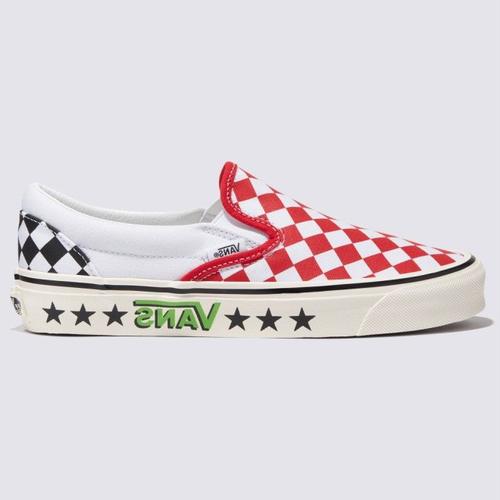 Jual Vans Slip On Style 98 DX Diamond Checkerboard Black Red Original ...