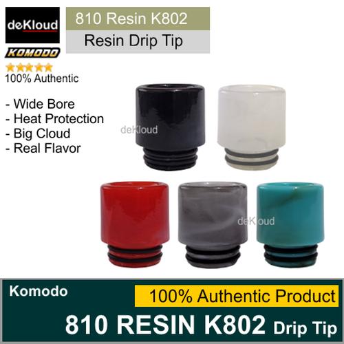 Promo Authentic 810 Resin Drip Tip K802 Komodo | driptip anti panas ...